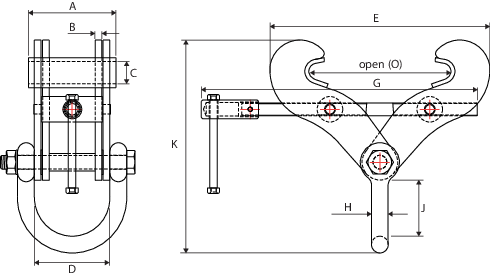Superclamp S Serial - Adjustable Beam Clamp | CERTEX Germany
